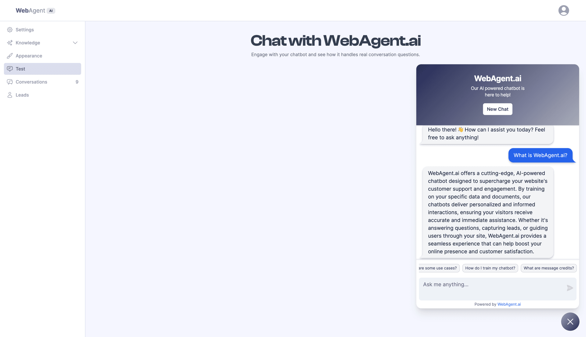 WebAgent | Automate Your Support With AI