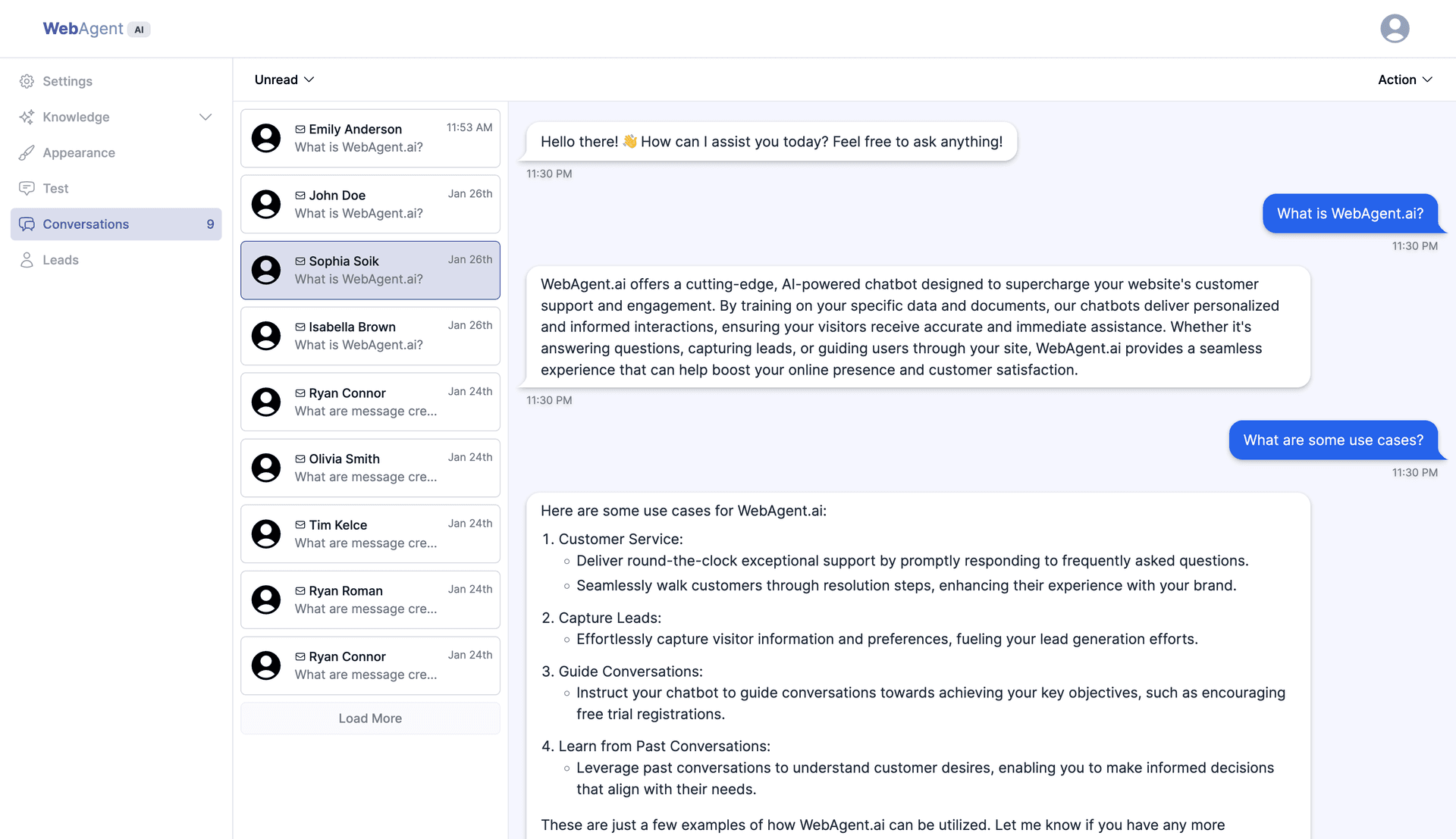 WebAgent | Automate Your Support With AI