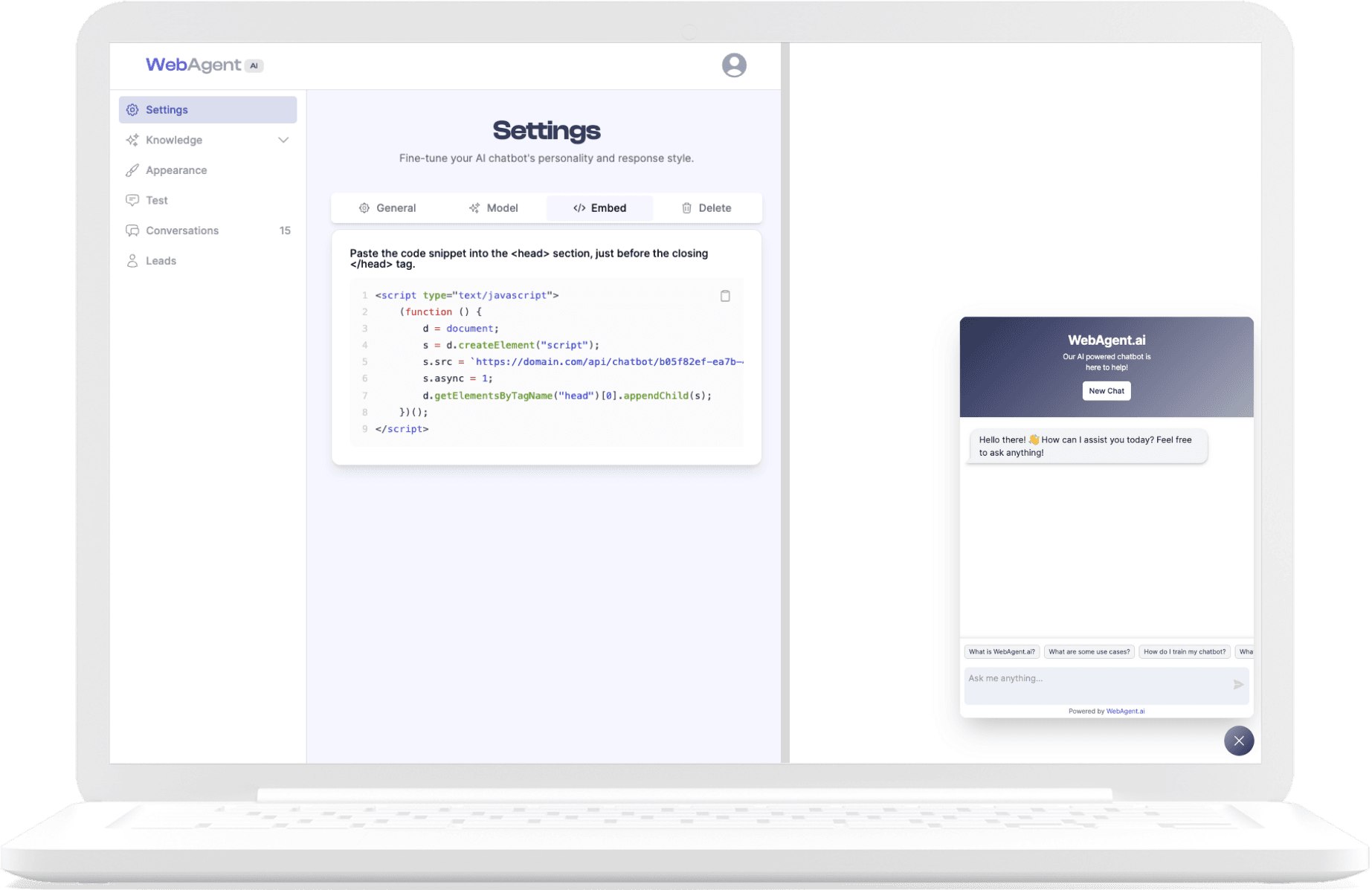WebAgent | Automate Your Support With AI