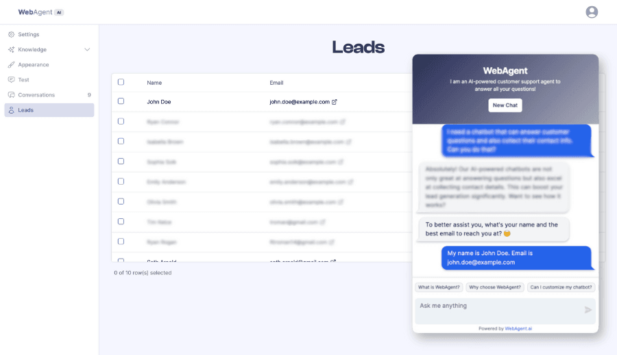 WebAgent | Automate Your Support With AI
