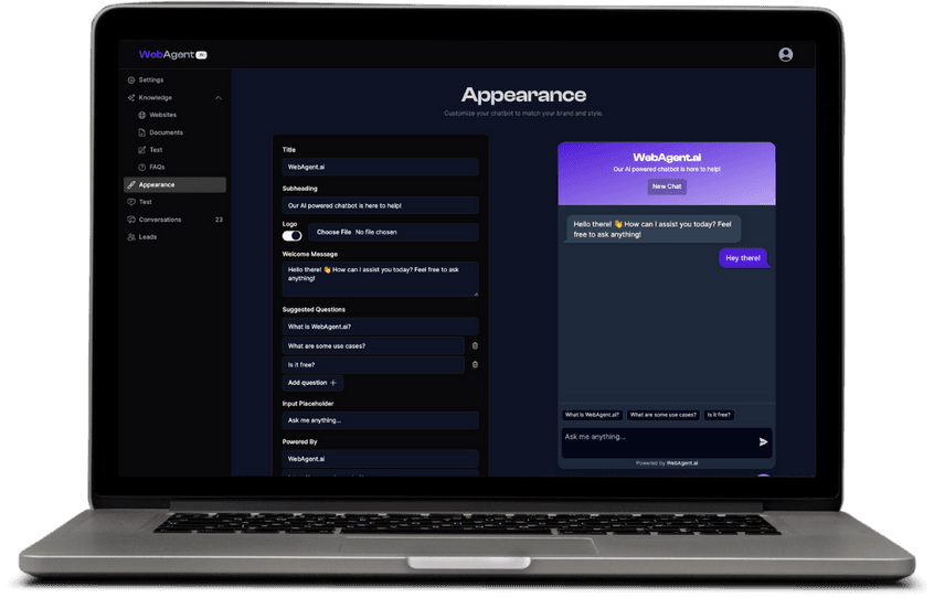 WebAgent | Automate Your Support With AI