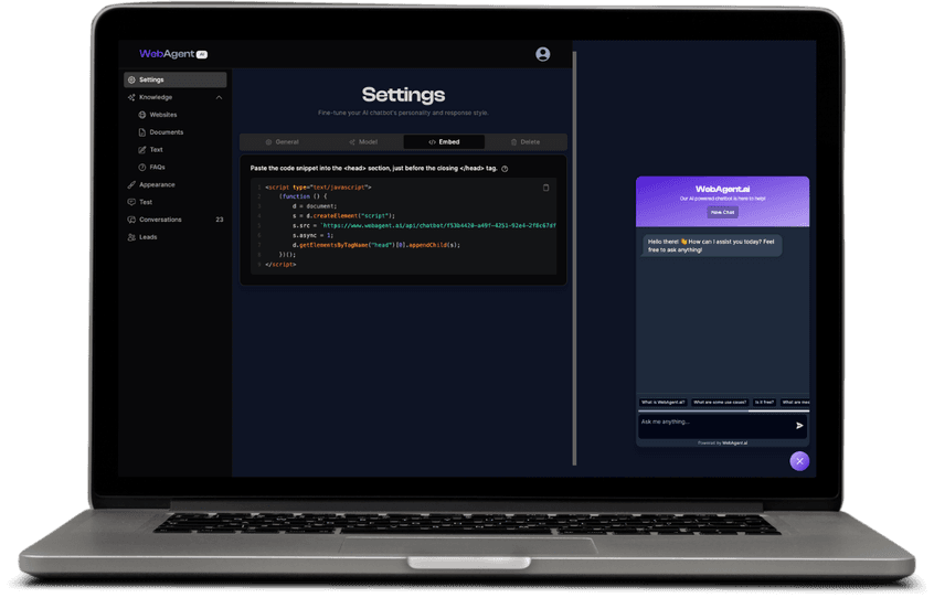 WebAgent | Automate Your Support With AI